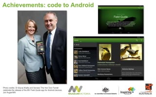 Data out, data in: the ALA and the Field Guide apps to Australian Fauna ...