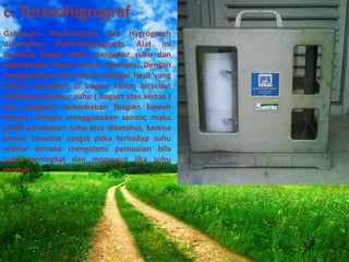 Alat-alat bmkg sampali agroklimatologi | PPTX