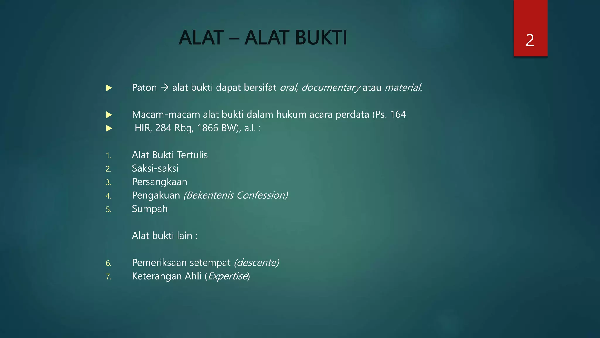 Alat-Alat Bukti Hukum Acara Perdata (1).pptx