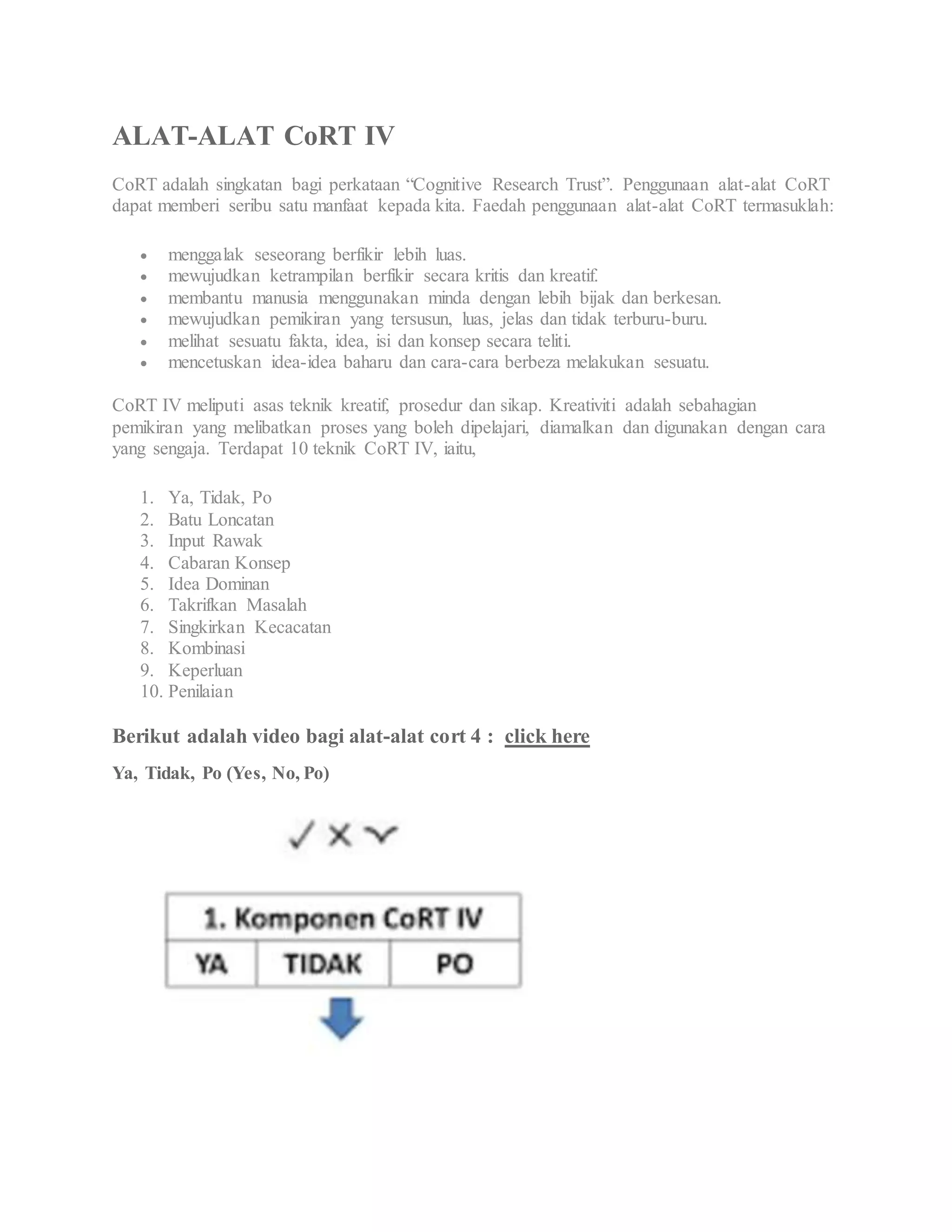 Alat alat cort iv | DOCX