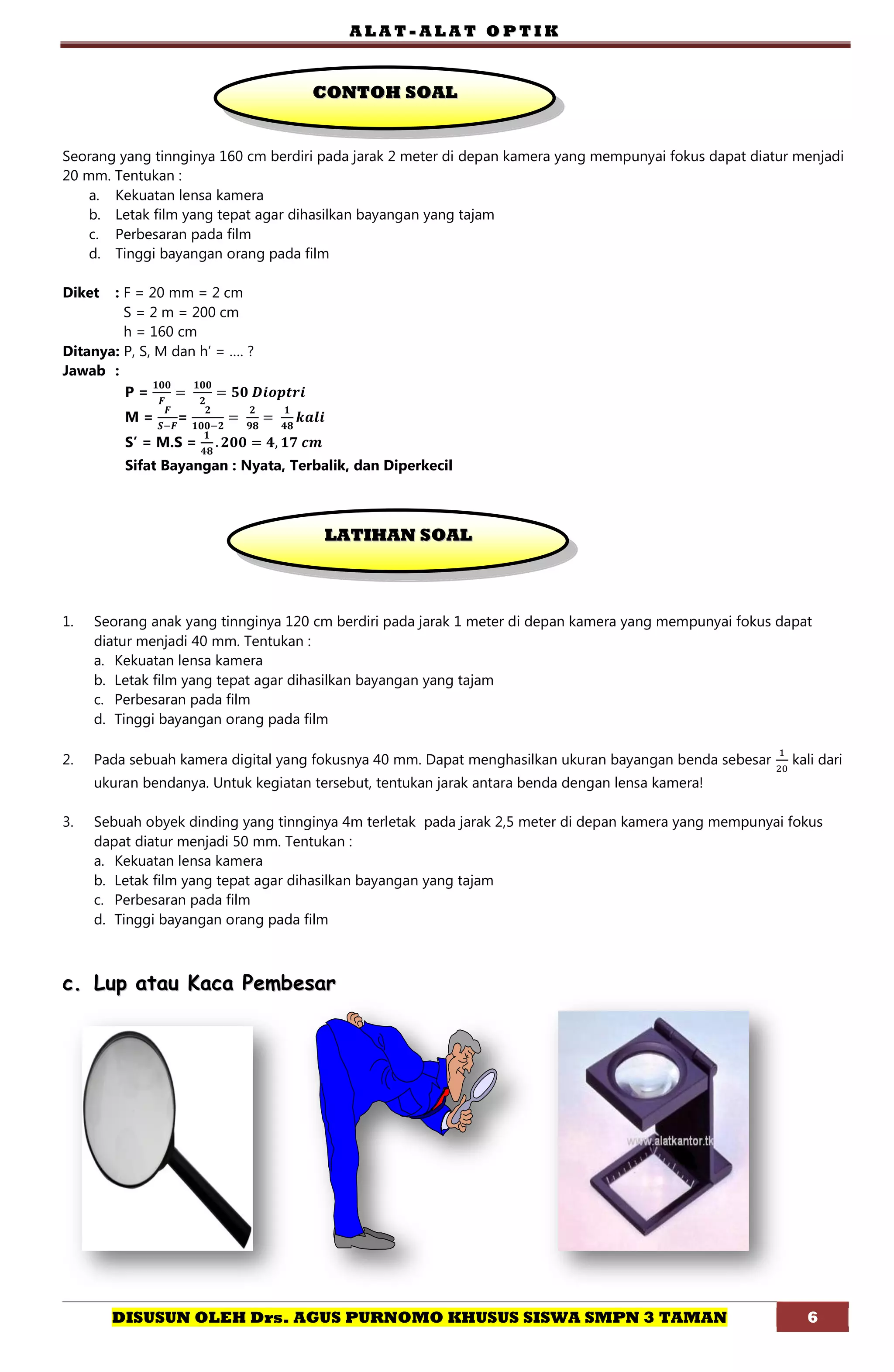 Alat Alat Optik | PDF