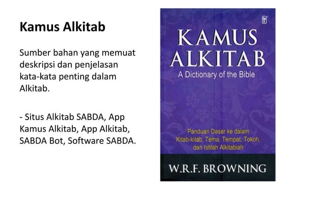 Alat-Alat Studi Alkitab ala SABDA | PPT