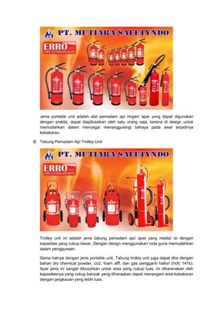 Alat Pemadam Api | Tabung Pemadam Api | PDF