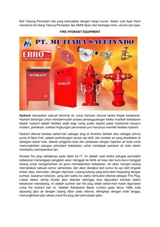 Alat Pemadam Api | Tabung Pemadam Api | PDF