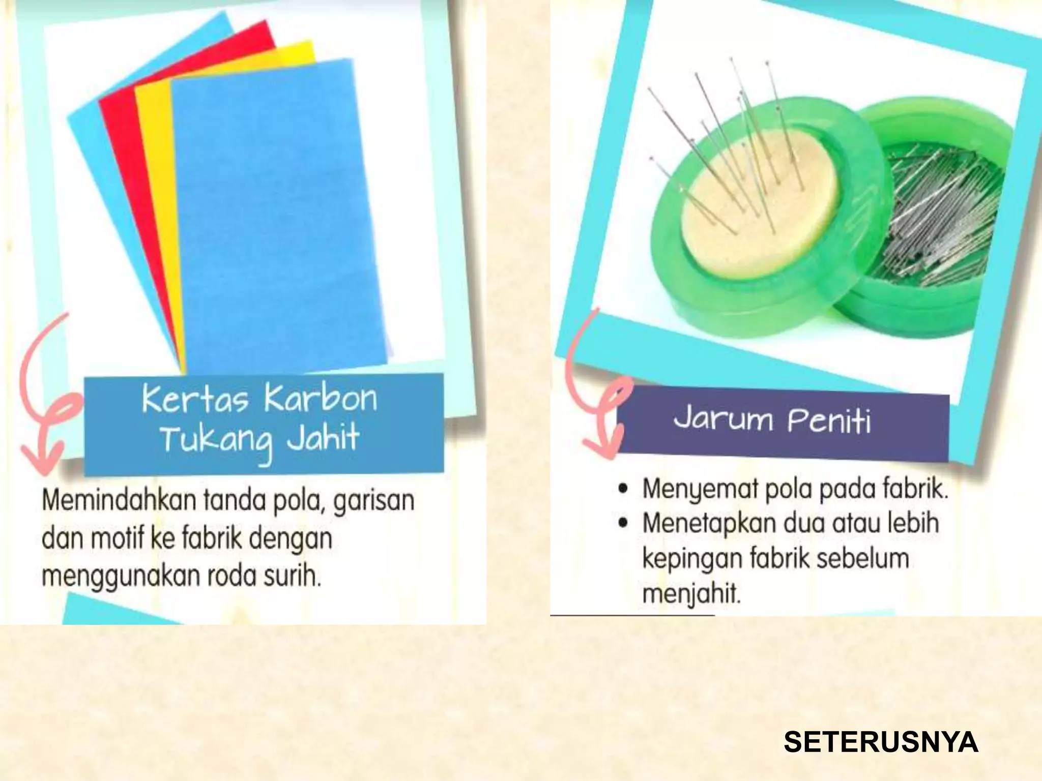 Alatan jahitan RBT Tahun 5 (Semakan) | PPT