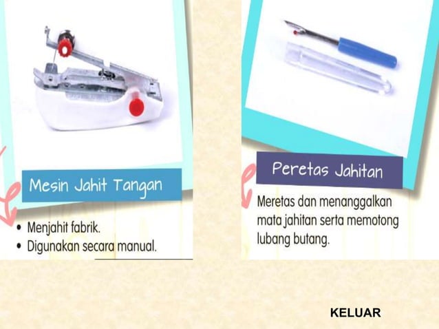 Alatan jahitan RBT Tahun 5 (Semakan) | PPT