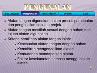 Alatan tangan dan mesin | PPTX