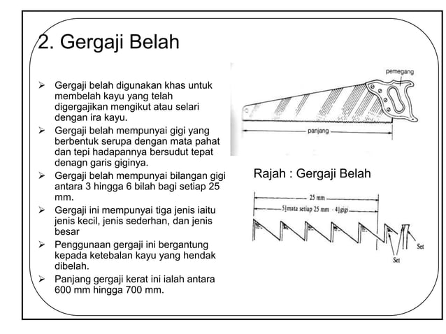 Alatan tangan dlm kerja kayu | PPT