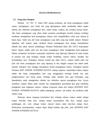 Alat bantu rumpon untuk meningkatkan hasil tangkapan | DOCX