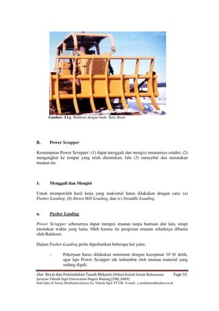 Alat berat dan pemindahan tanah mekanis bab iii penggunaan & kemampuan alat | PDF