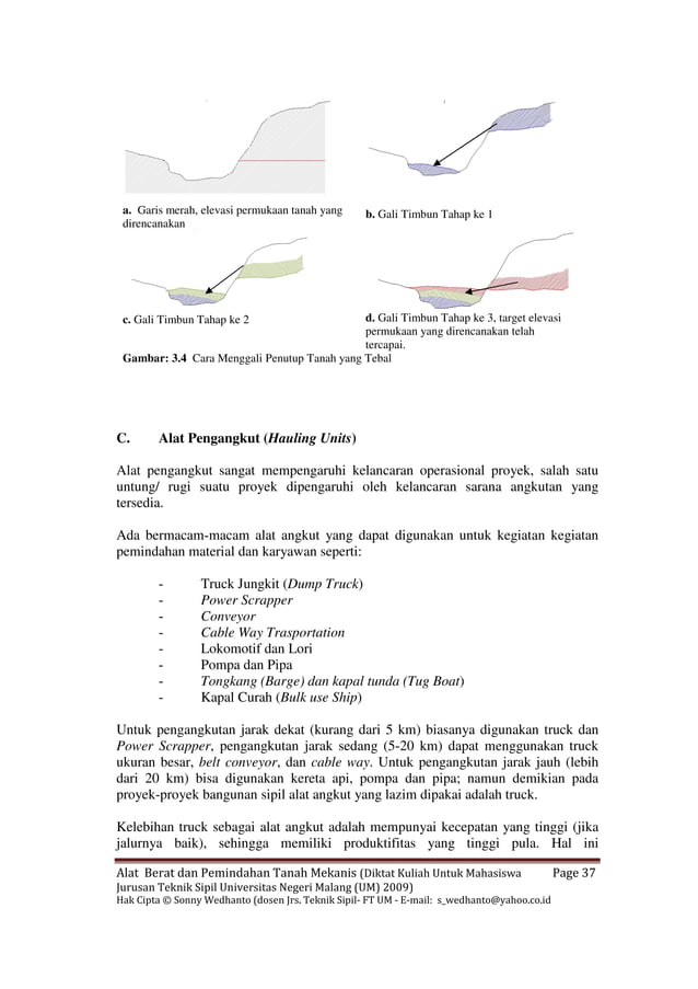 Alat berat dan pemindahan tanah mekanis bab iii penggunaan & kemampuan alat | PDF