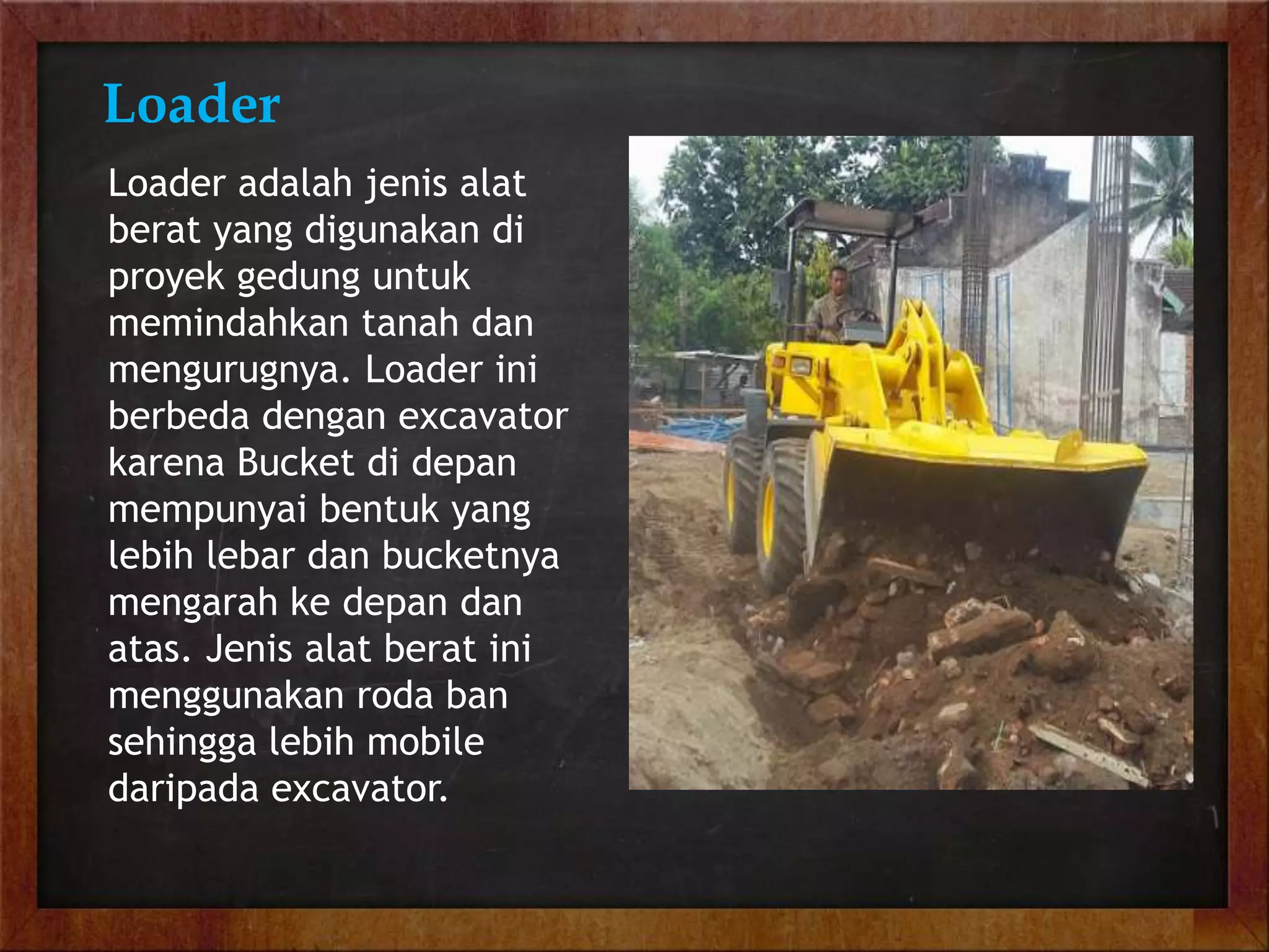 Alat berat pada pengerjaan konstruksi bangunan | PPTX