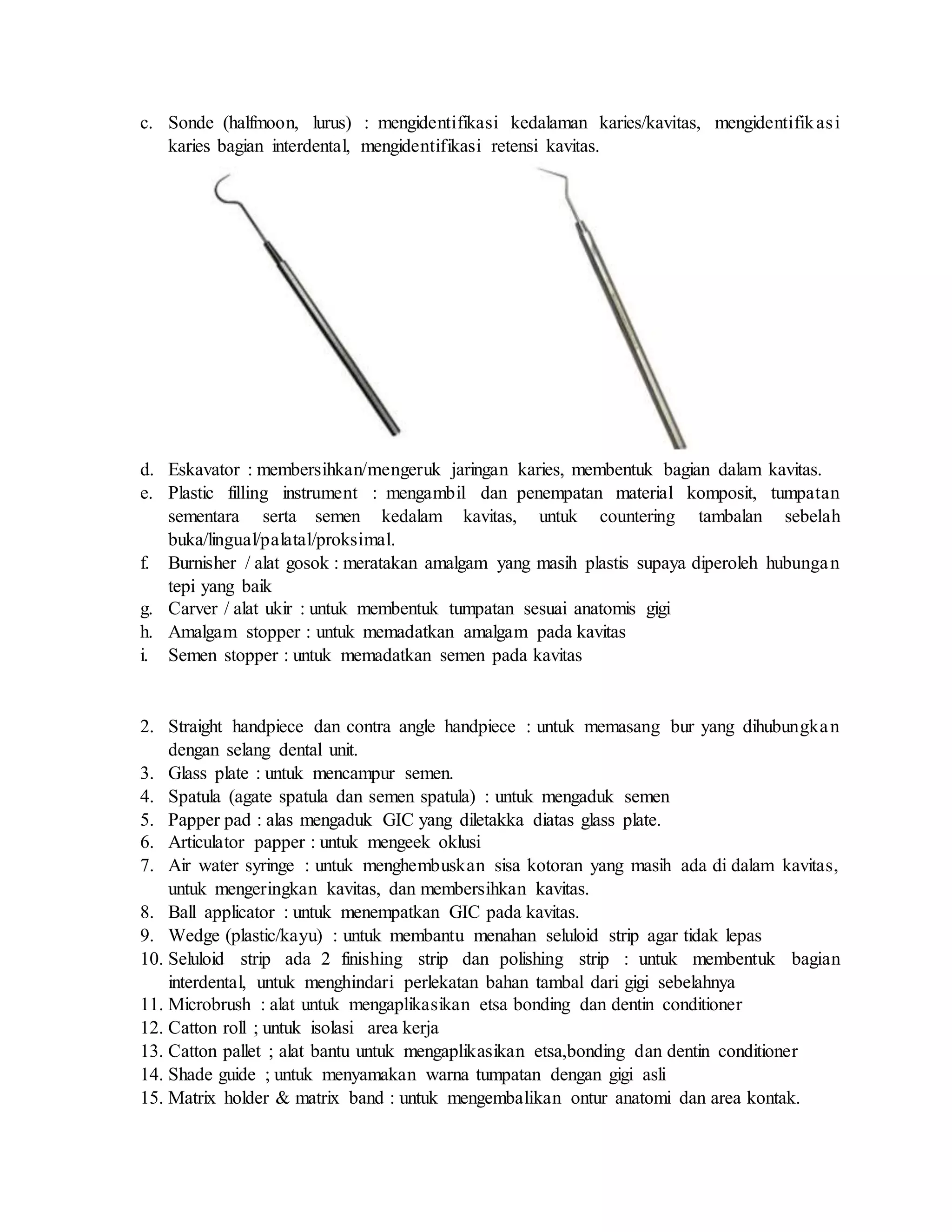 Alat & Bahan Penumpatan Gigi | DOCX