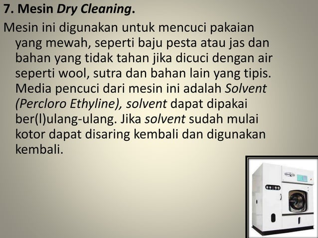 Alat,bahan pencuci laundry dan dry cleaning | PPTX