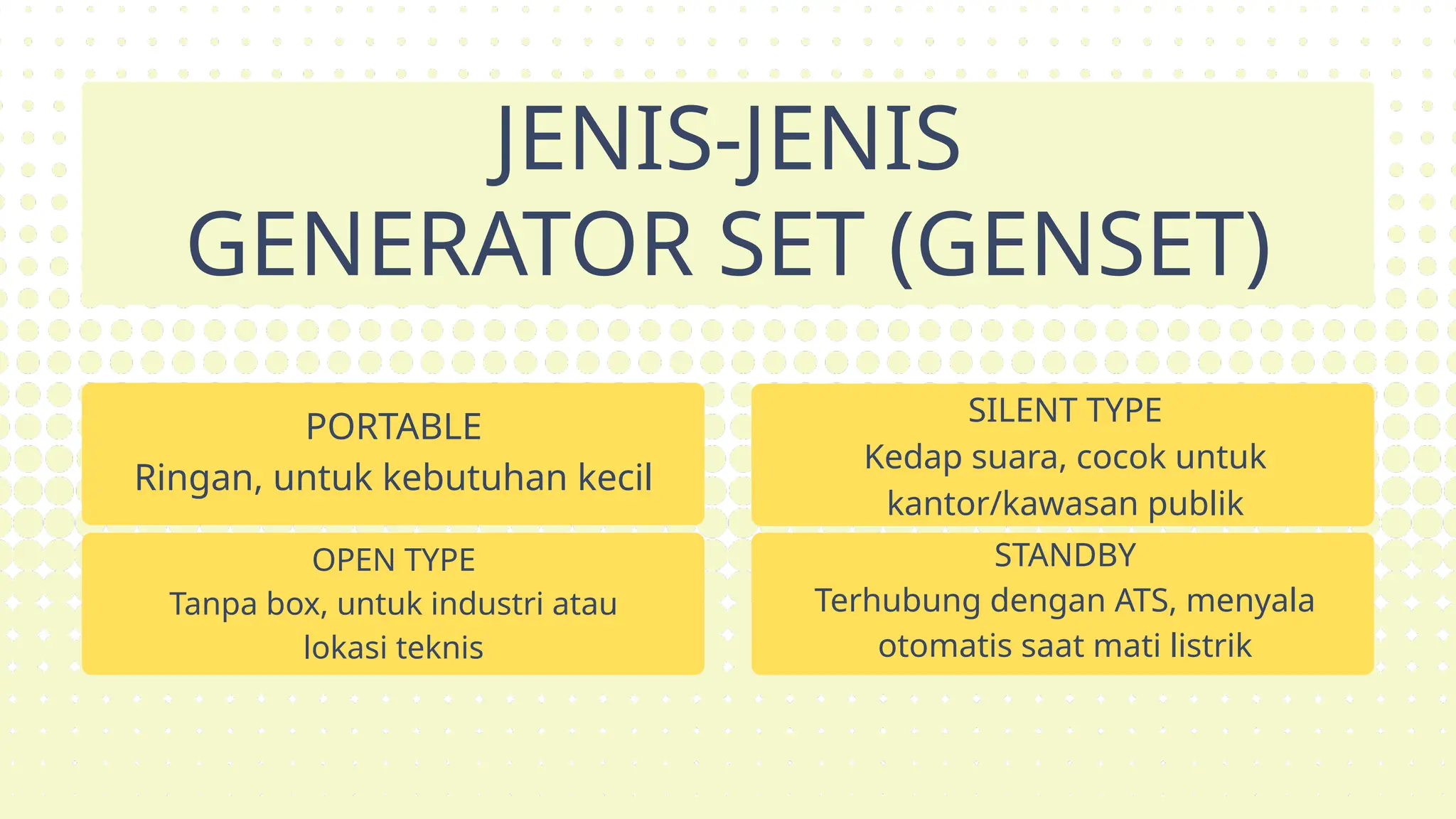 ALAT KELISTRIKAN DAN GENSET (ELECTRICAL TOOLS) | PPT