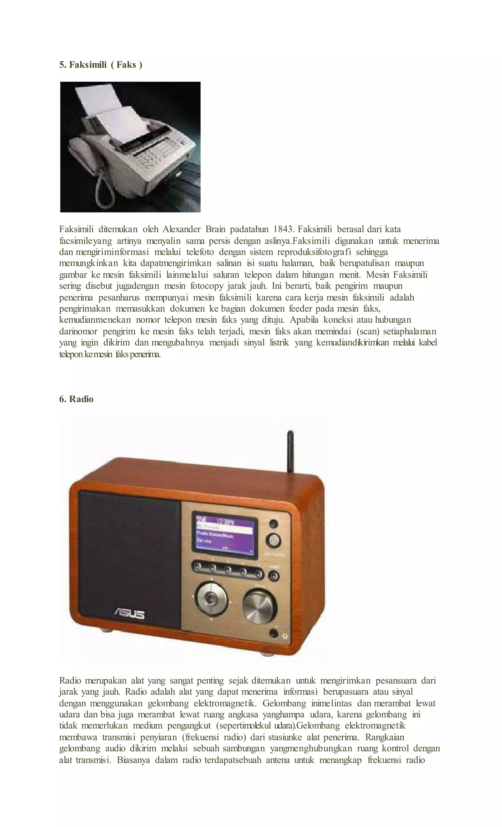 Alat komunikasi tradisional dan moderen | PDF