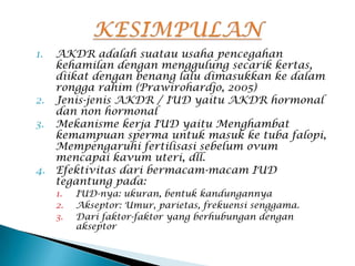 Alat kontrasepsi dalam rahim STIKES MUHAMMADIYAH KUDUS NISA | PPTX