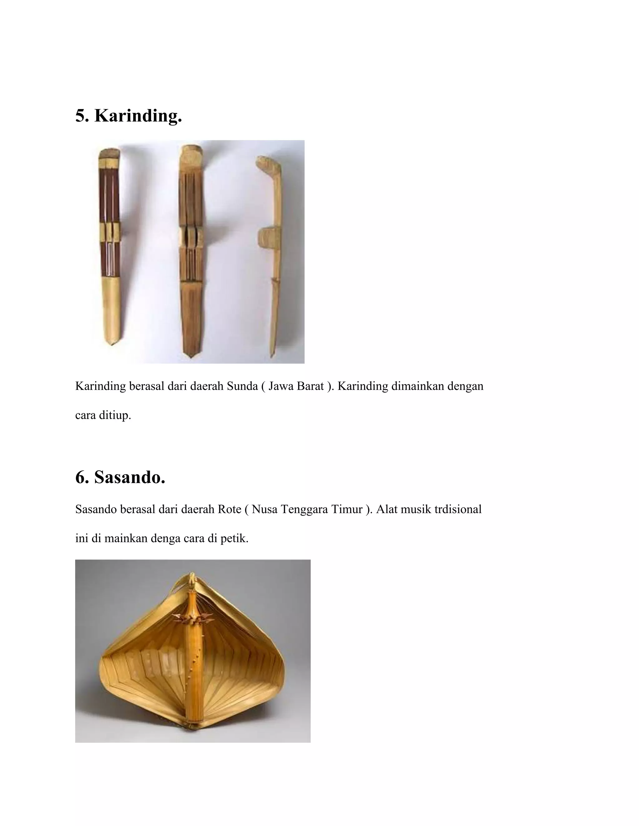 Alat musik tradisional | DOCX