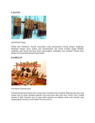 Alat musik indonesia | DOCX