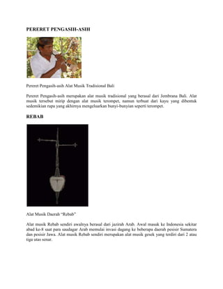 Alat musik indonesia | DOCX