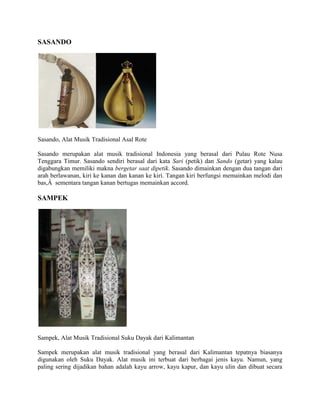 Alat musik indonesia | DOCX