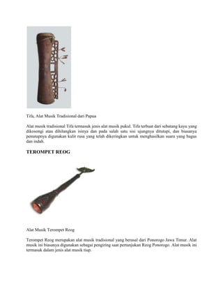 Alat musik indonesia | DOCX