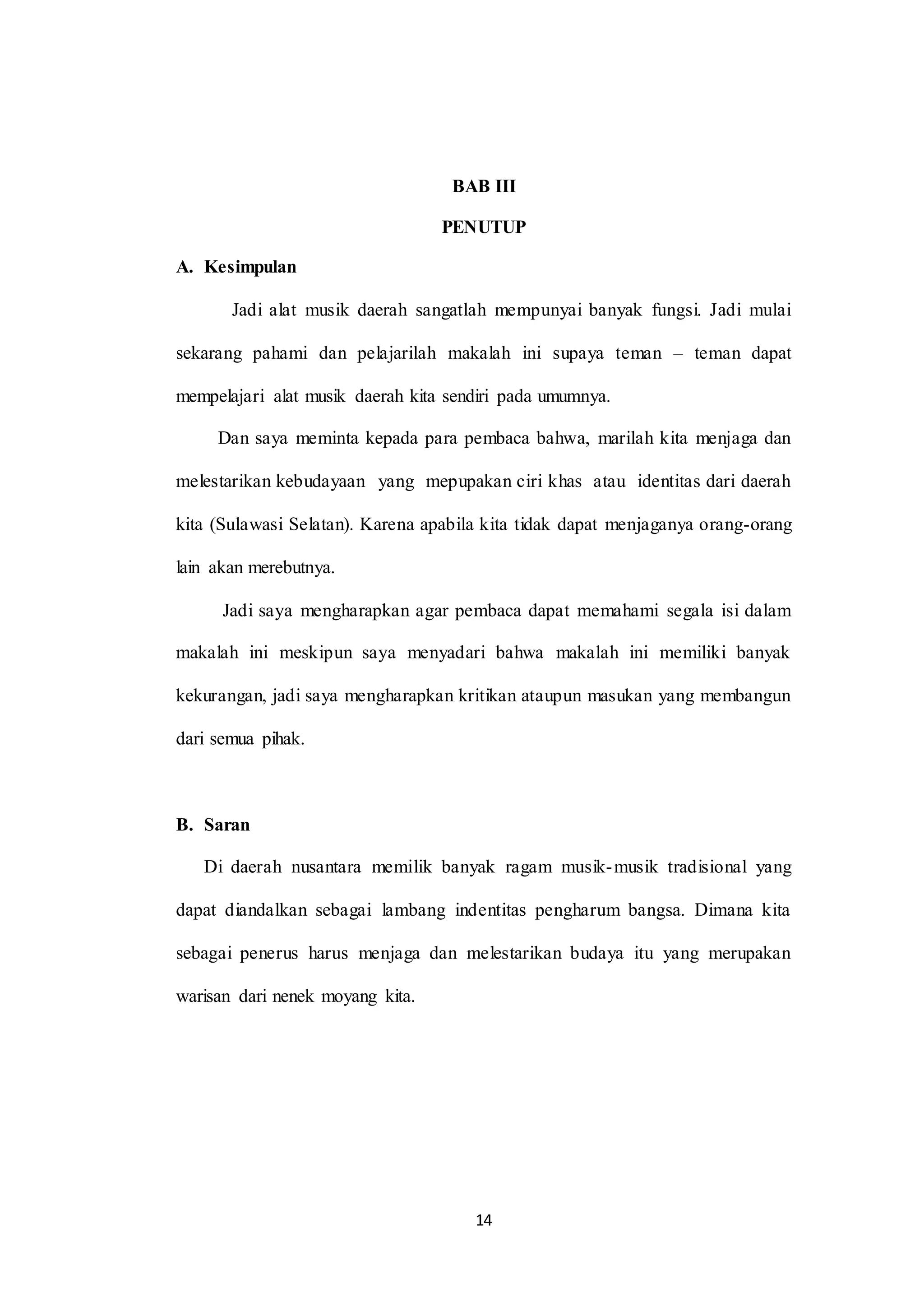 Alat musik tradisional | DOCX