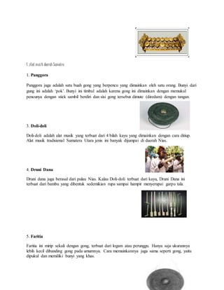 Alat musik tradisional daerah2 | DOCX