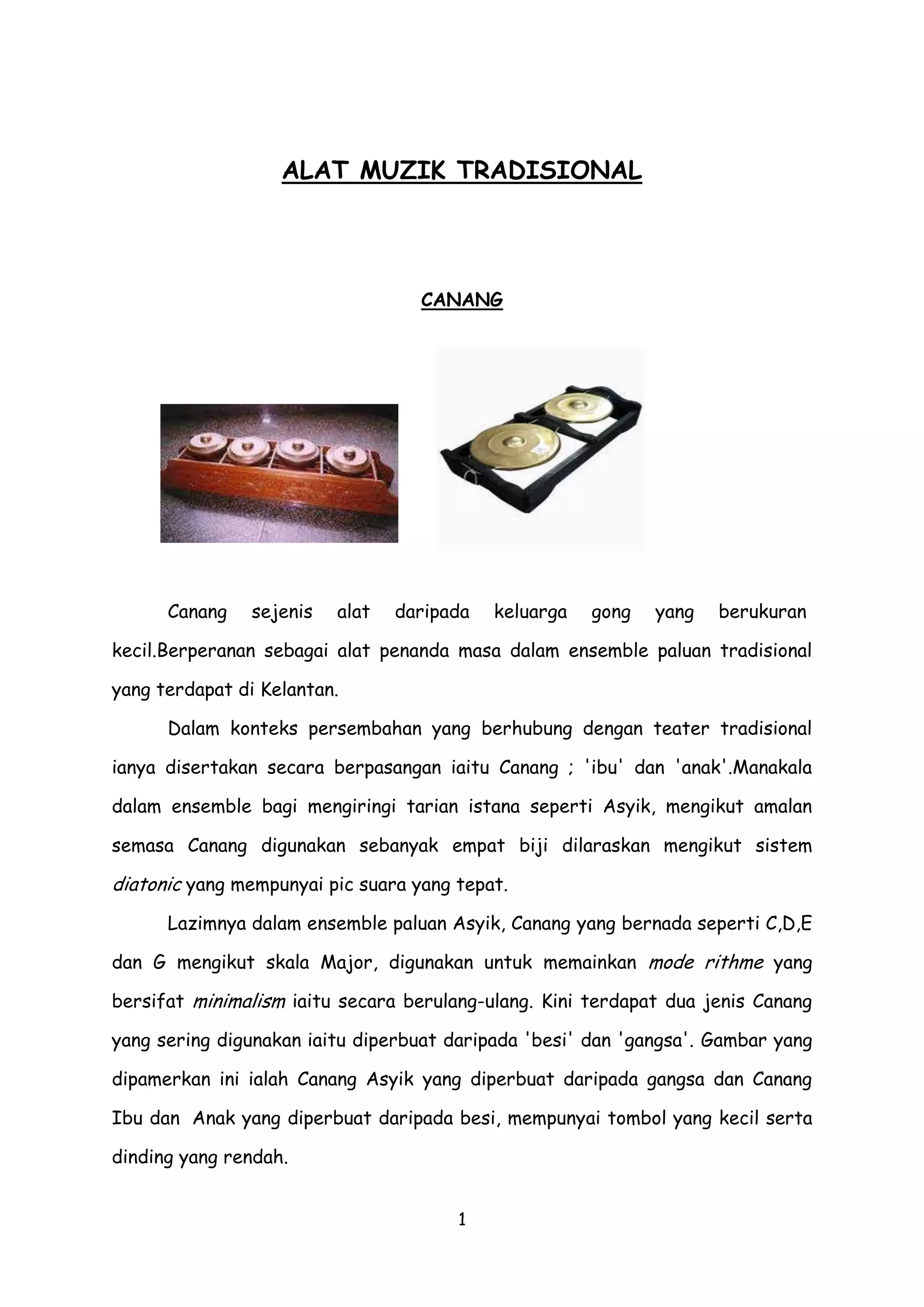 Alat muzik tradisional | DOCX