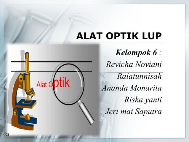 Alat - Alat optik LUP SMP kelas 8 kurikulum merdeka | PPT