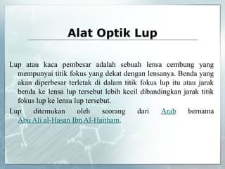 Alat - Alat optik LUP SMP kelas 8 kurikulum merdeka | PPT