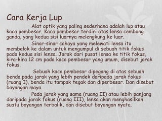 Alat Optik Lup (Kaca Pembesar) | PPTX