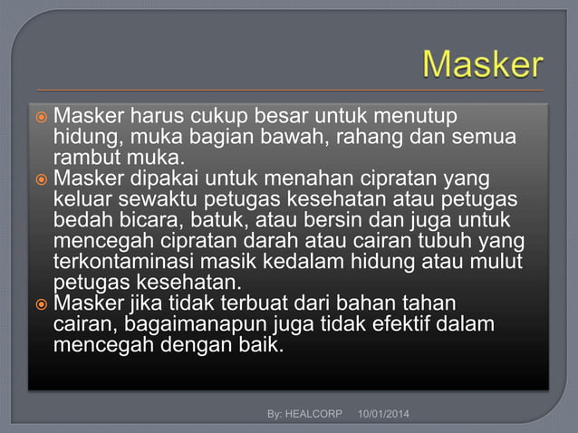 Alat pelindung diri (apd) lengkap untuk operasi | PPTX