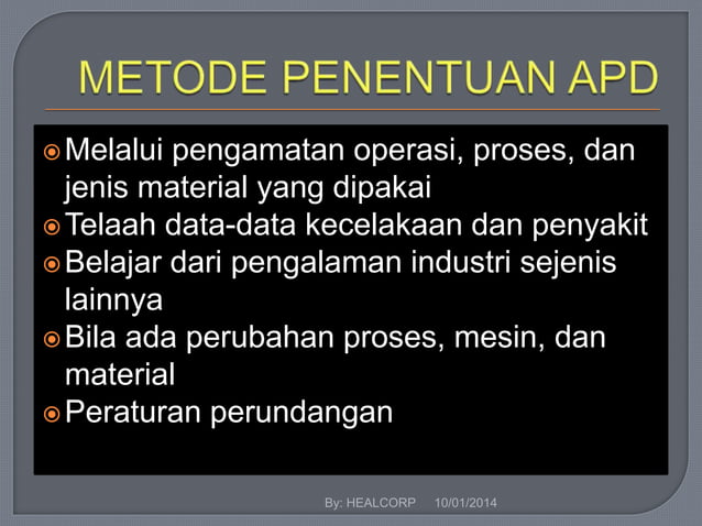 Alat pelindung diri (apd) lengkap untuk operasi | PPTX