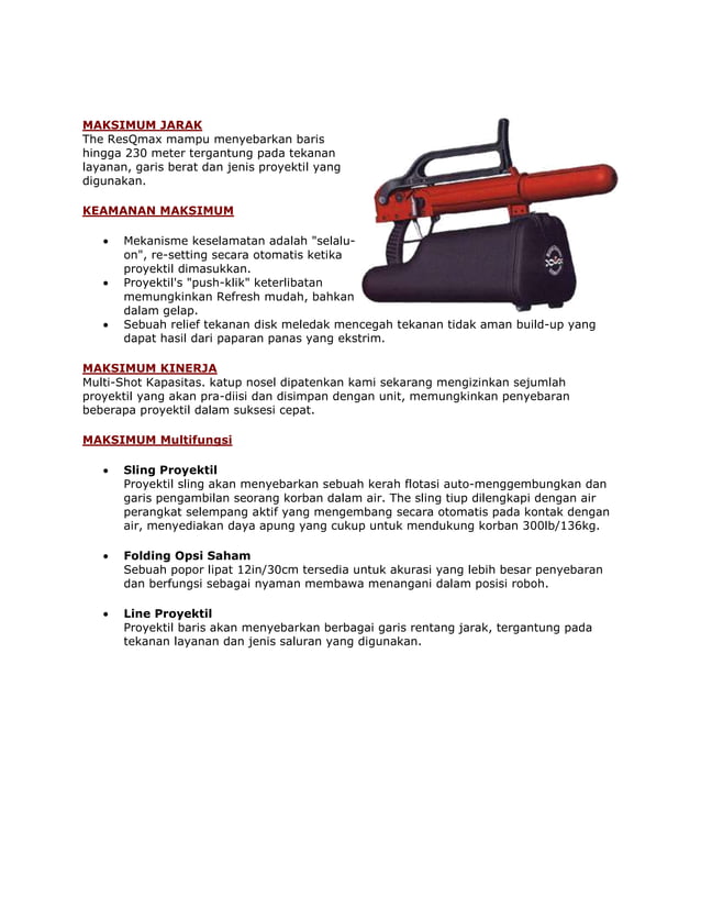 Alat pelontar es qmax line | DOCX