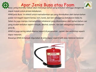 Alat Pemadam Kebakaran yang digunakan pada | PPTX