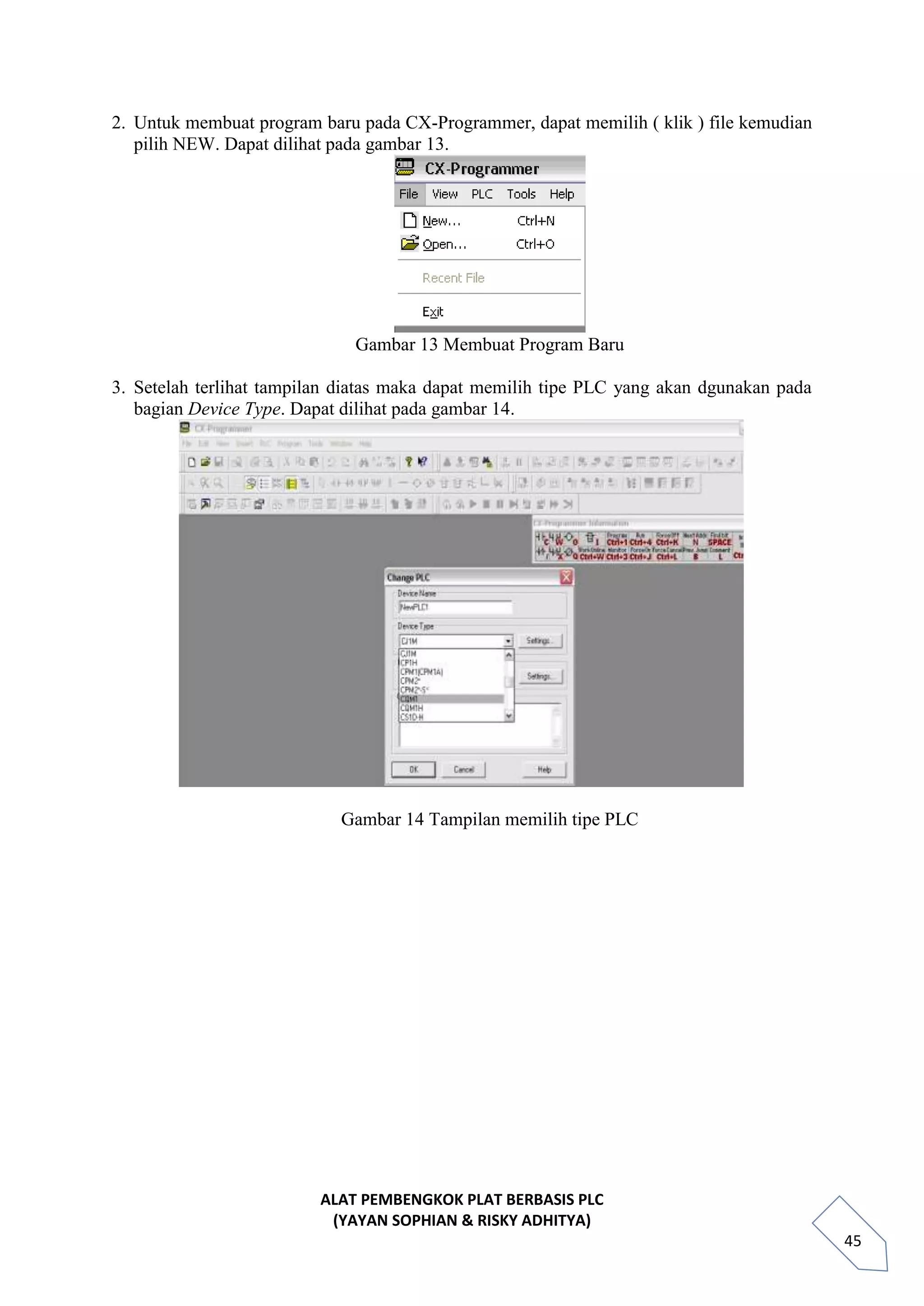 Alat pembengkok plat berbasis plc | DOCX