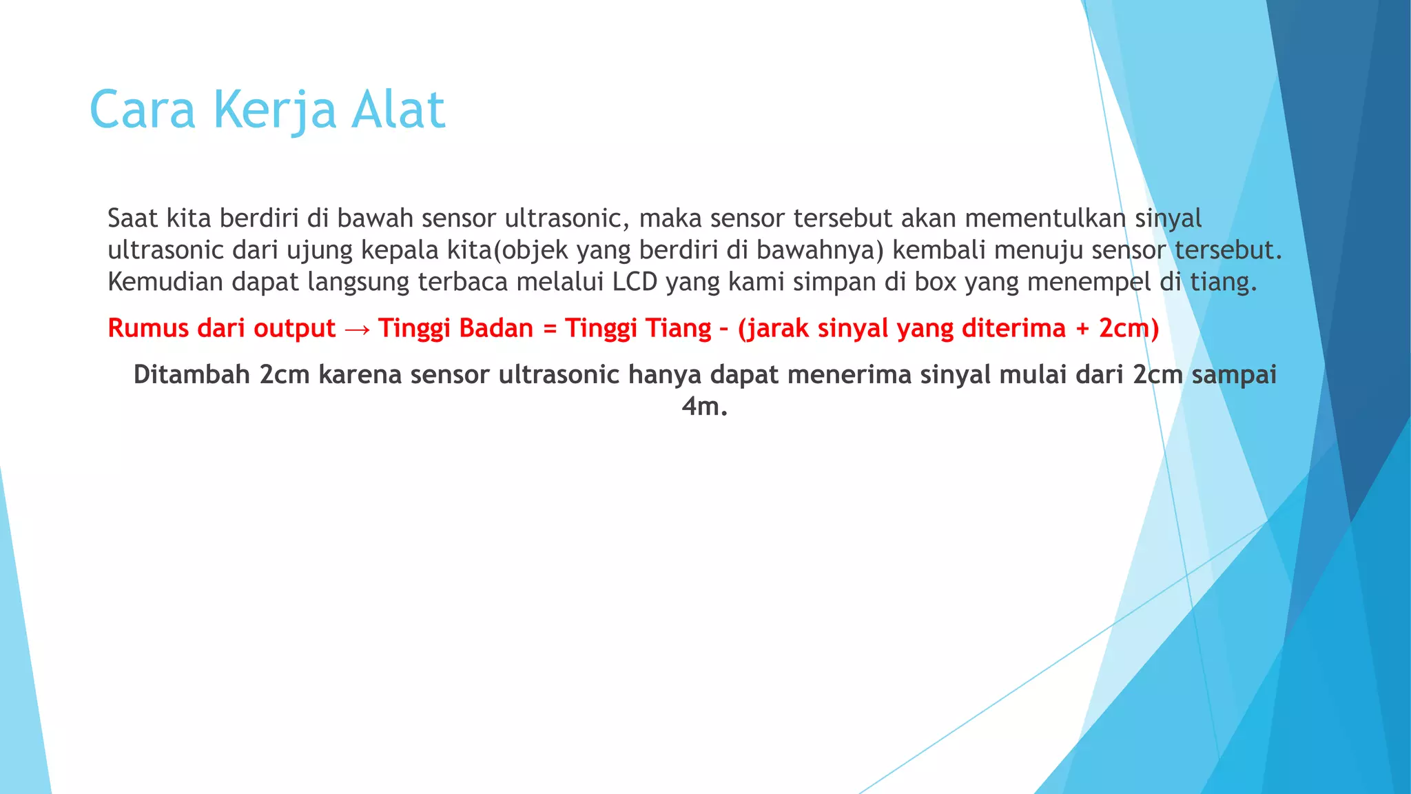 Alat pengukur tinggi badan otomatis | PPTX