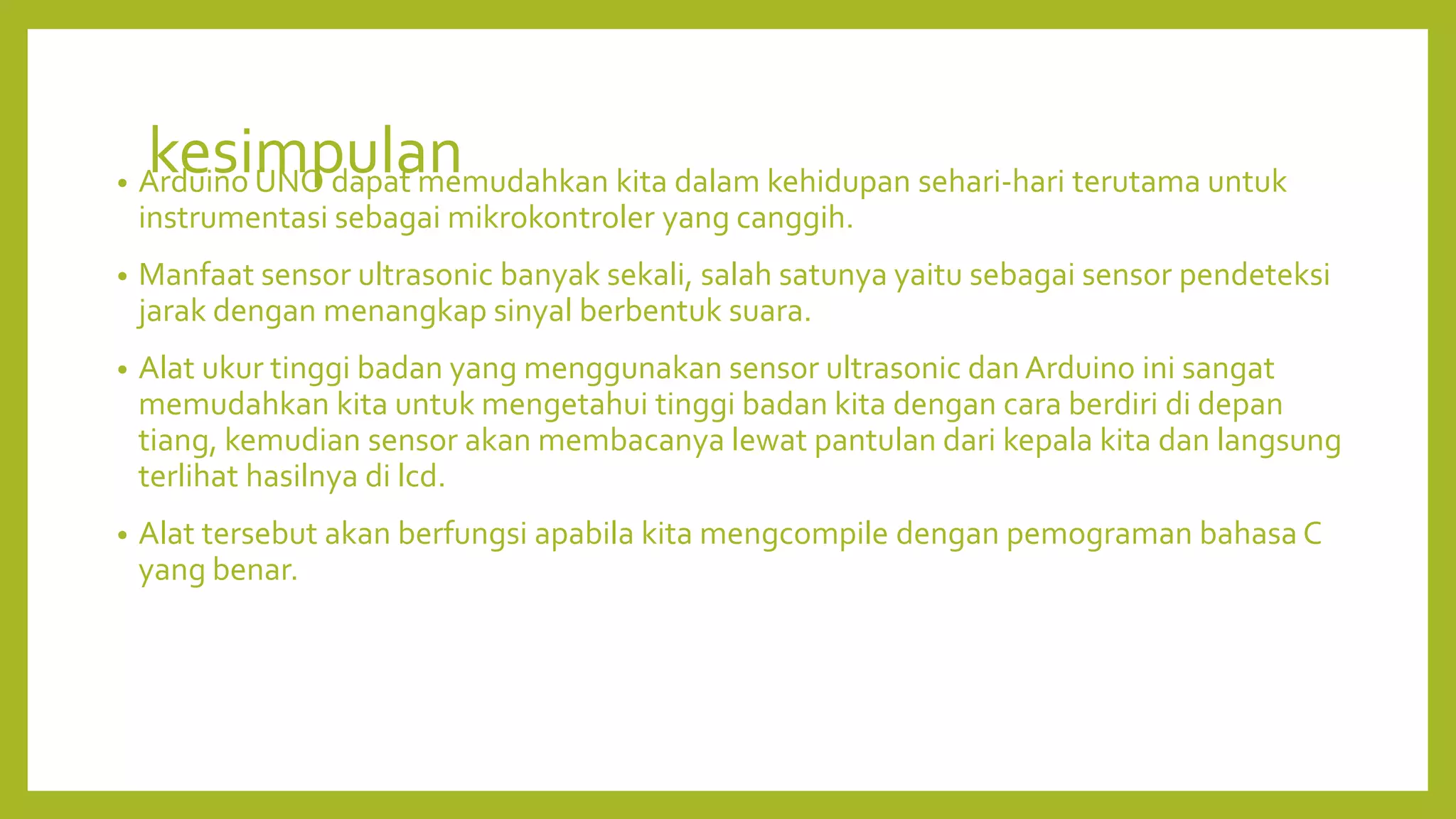 Alat pengukur tinggi badan otomatis | PPT | Free Download