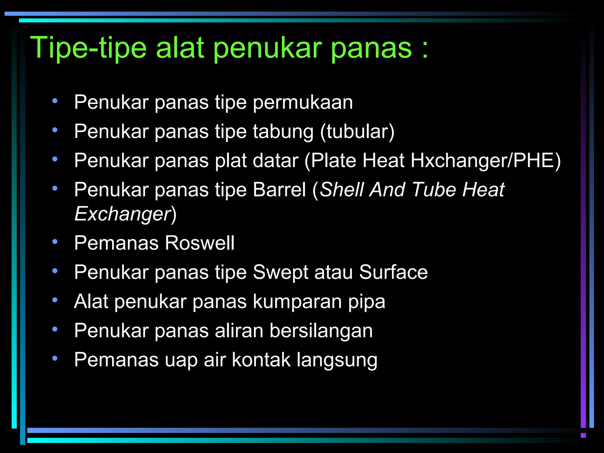 Alat penukar panas | PPT