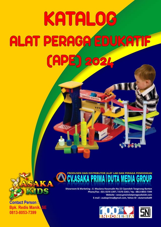 Alat Peraga Edukatif Untuk Anak TK Dan PAUD 2024 | PDF