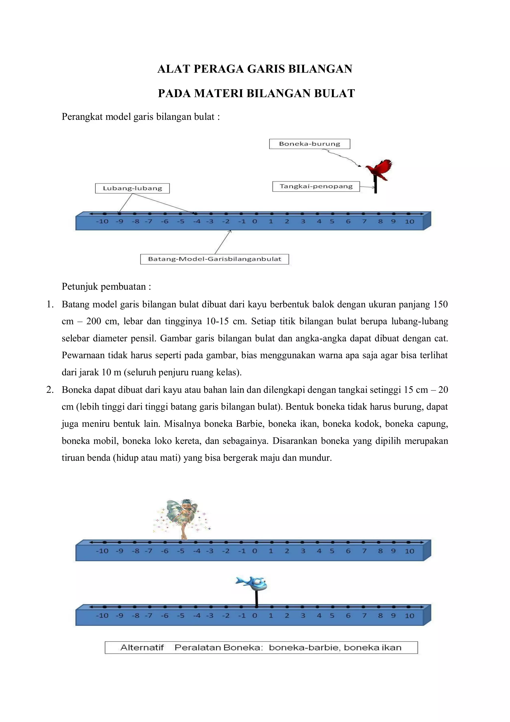 Alat peraga garis bilangan pdf | PDF