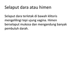 Alat reproduksi wanita | PPTX