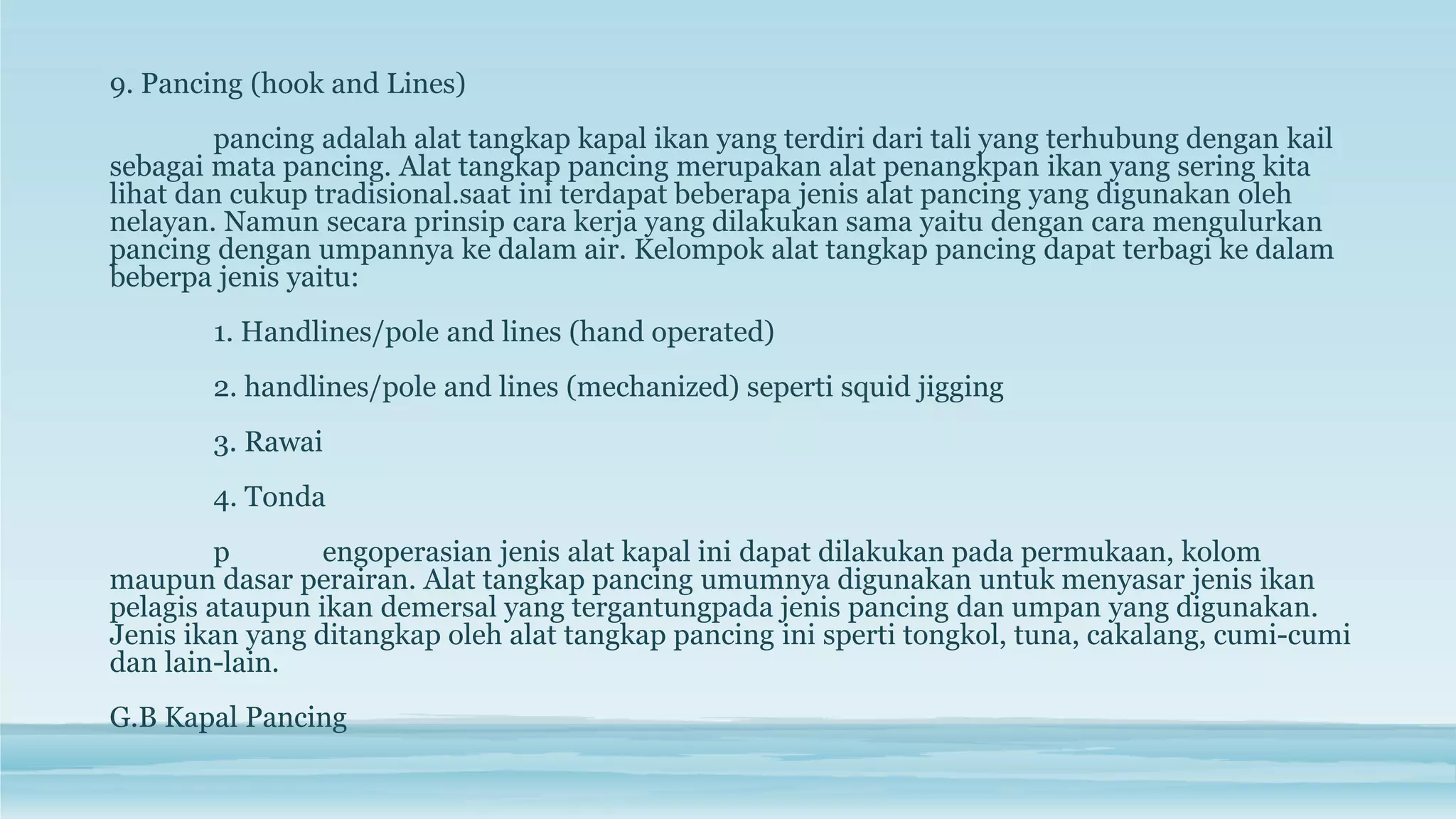 Berbagai Macam Alat Tangkap Ikan (By. Wartono) | PPTX