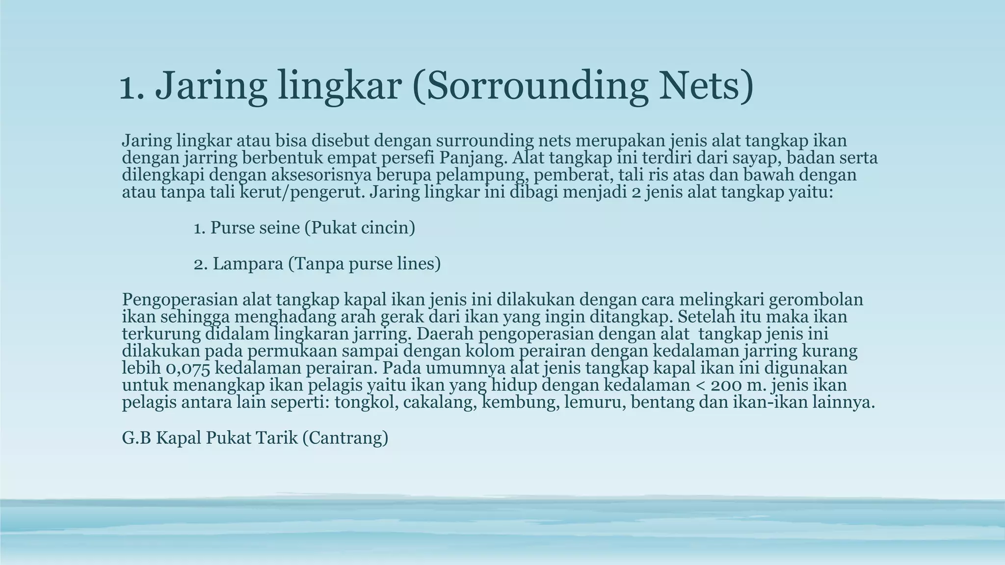 Berbagai Macam Alat Tangkap Ikan (By. Wartono) | PPTX