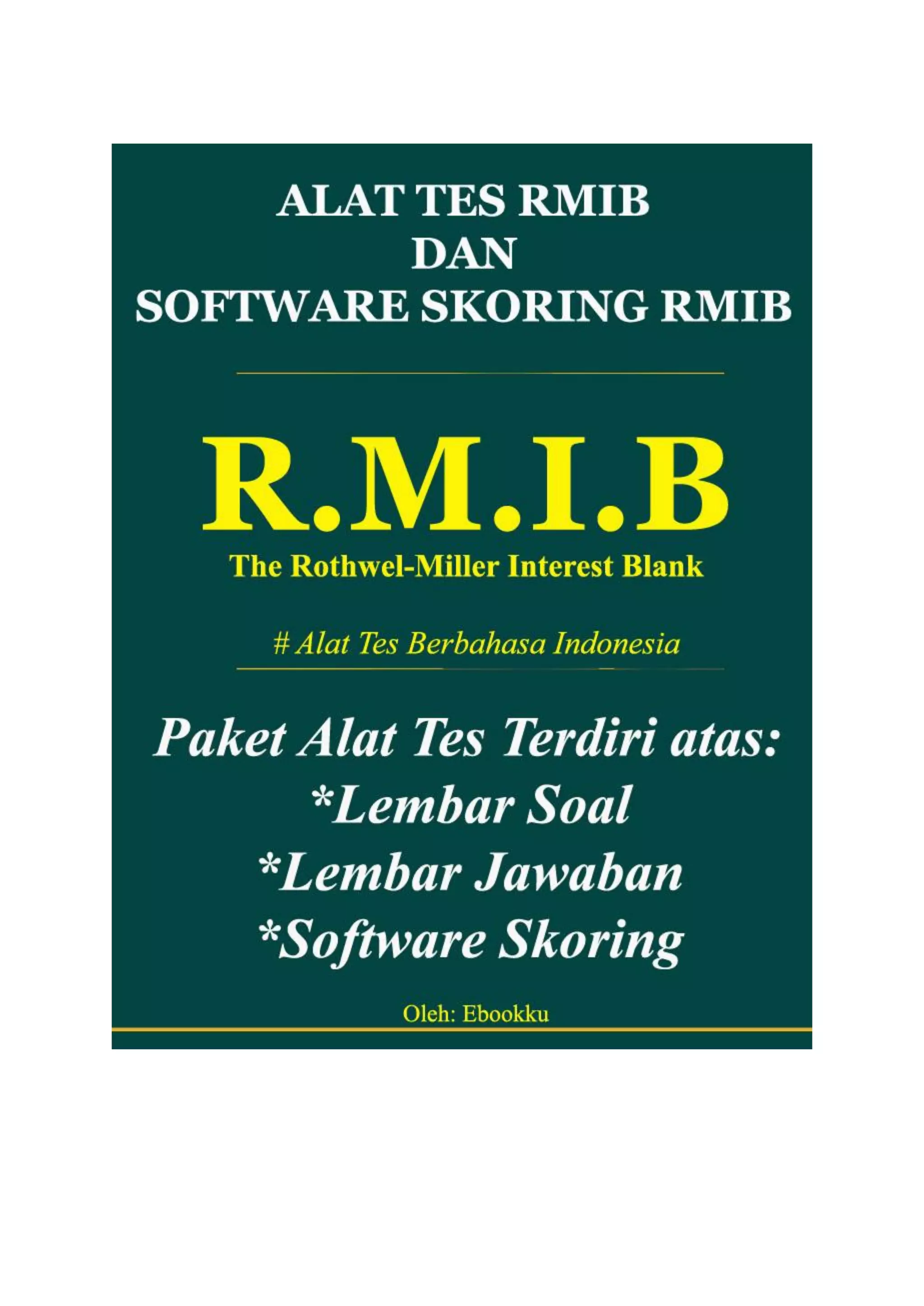 Alat tes rmib lengkap dengan skoring rmib | PDF
