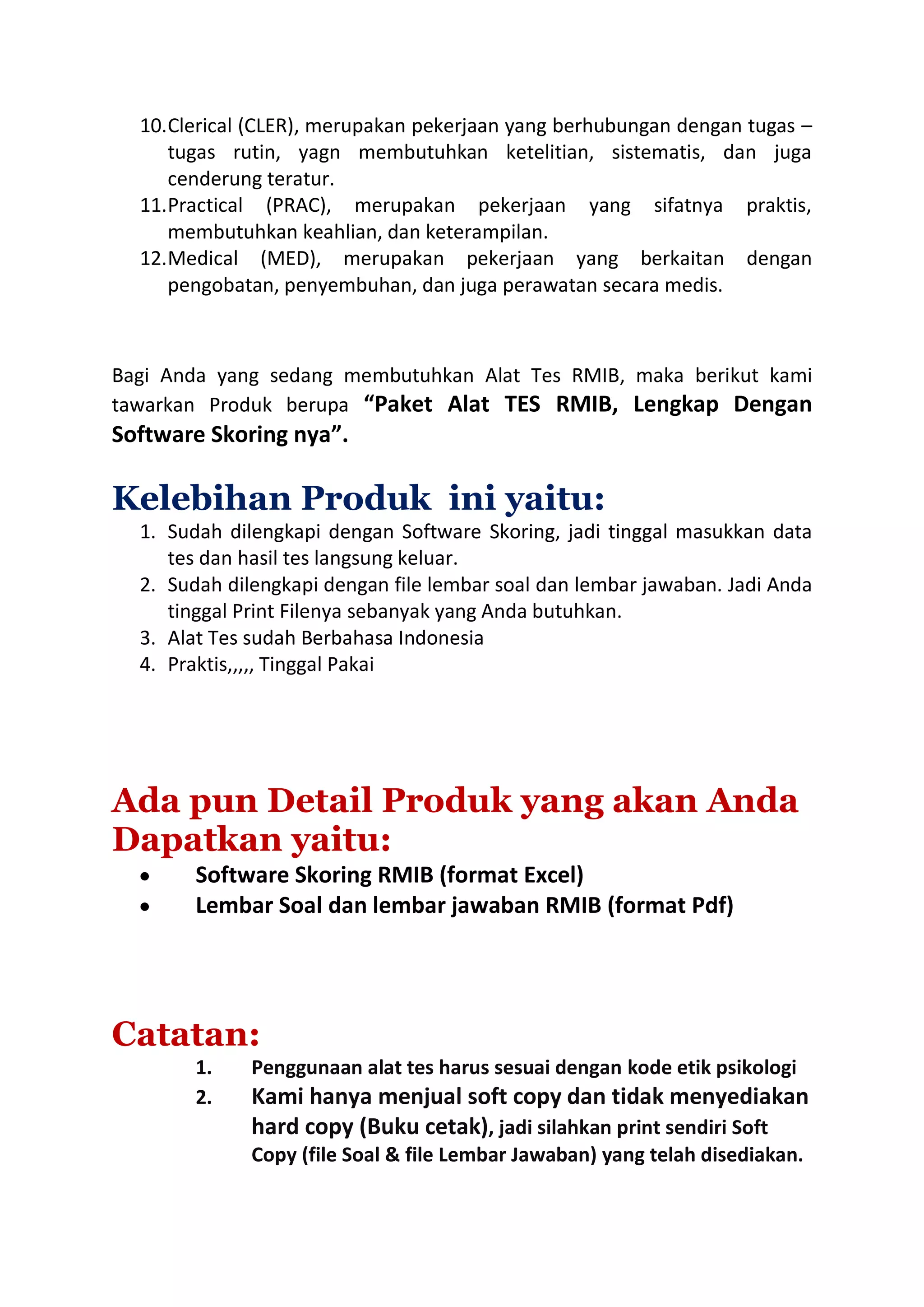 Alat tes rmib lengkap dengan skoring rmib | PDF