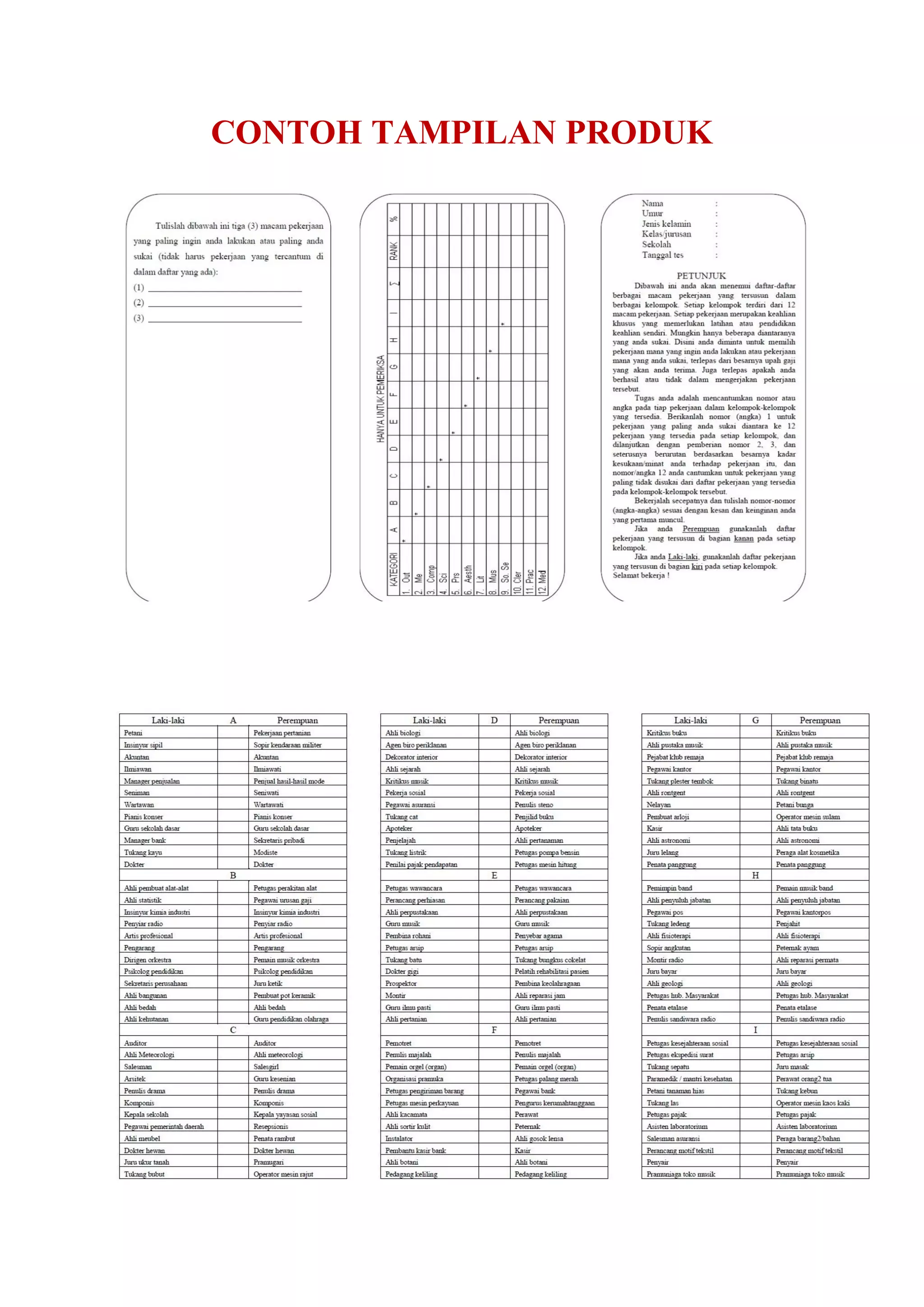 Alat tes rmib lengkap dengan skoring rmib | PDF