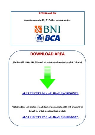Alat tes wpt lengkap dengan skoring wpt | PDF