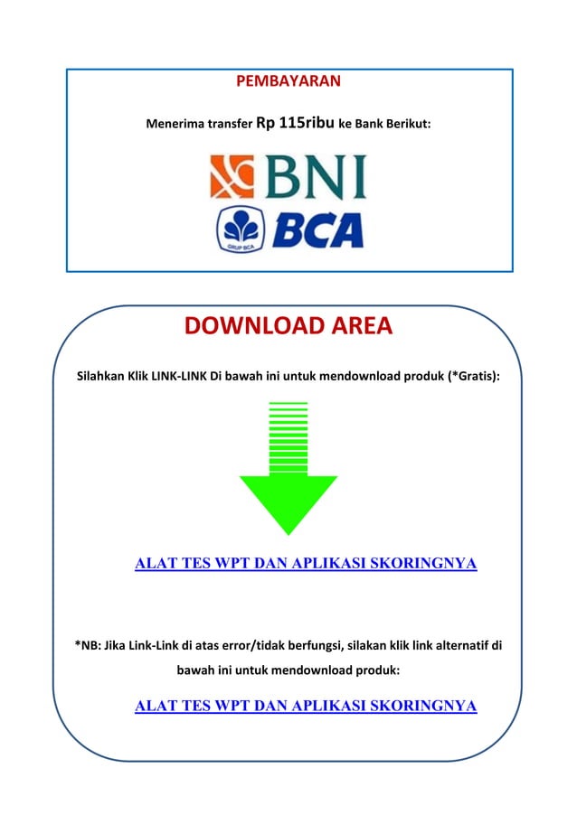 Alat tes wpt lengkap dengan skoring wpt | PDF
